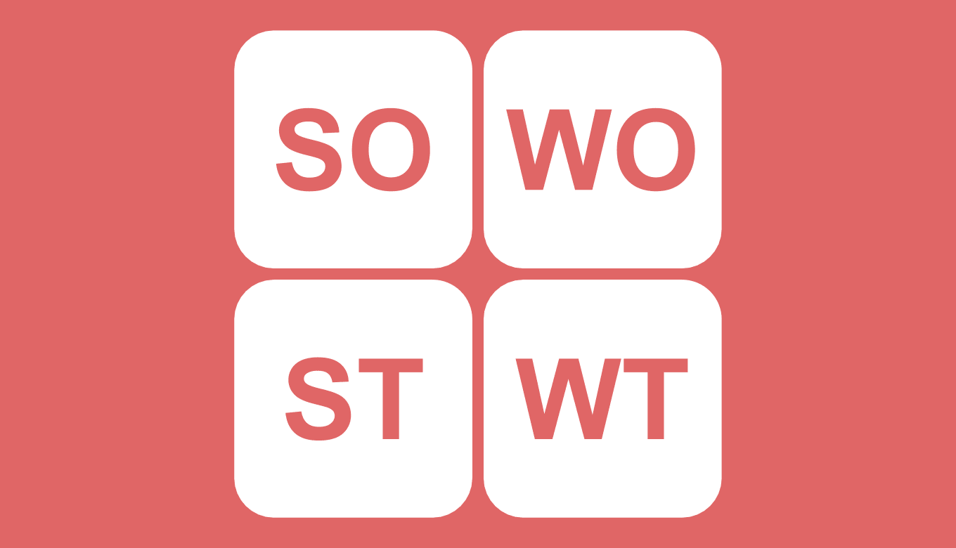 クロスSWOT分析とは？SO戦略・ST戦略・WO戦略・WT戦略とテンプレート